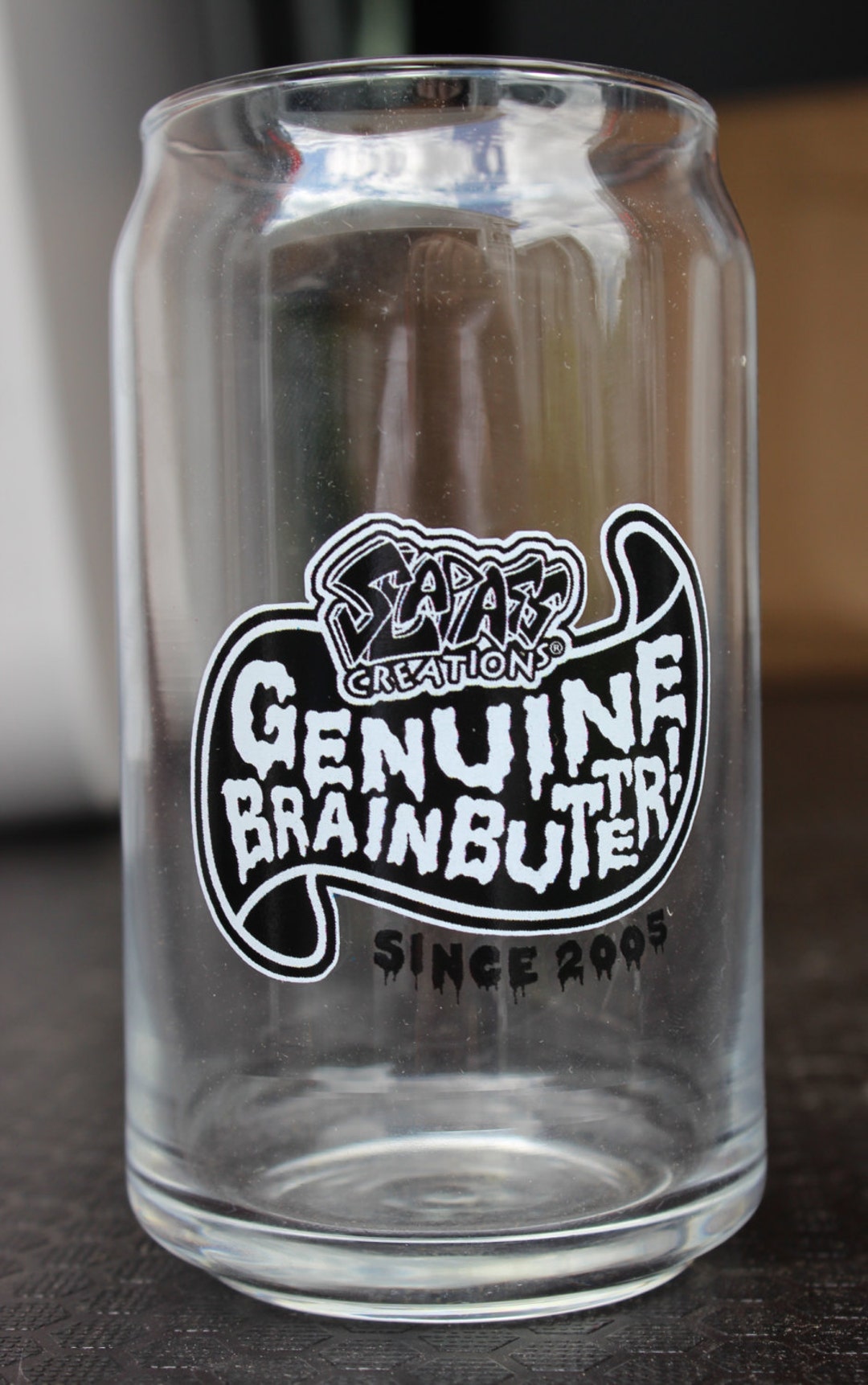 Genuine Brain Butter 16 Oz Beer Can Glass - Etsy