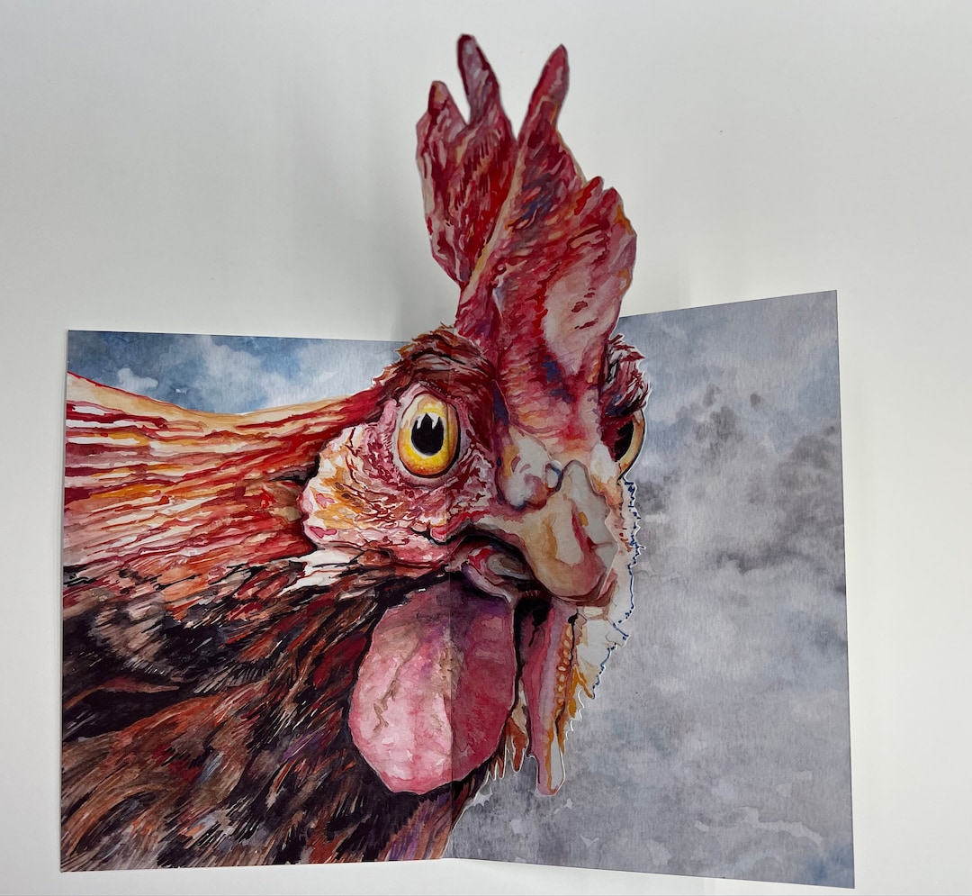 Chicken 3D Popup Card for "what" Ever You Need or Want - Etsy