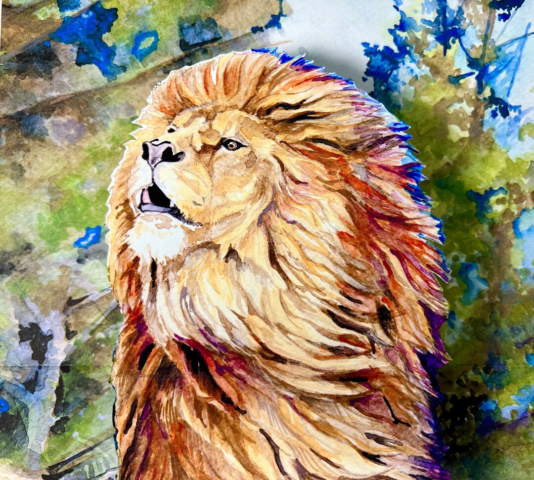 Happy Birthday Proud Lion Popup Greeting Card - Etsy