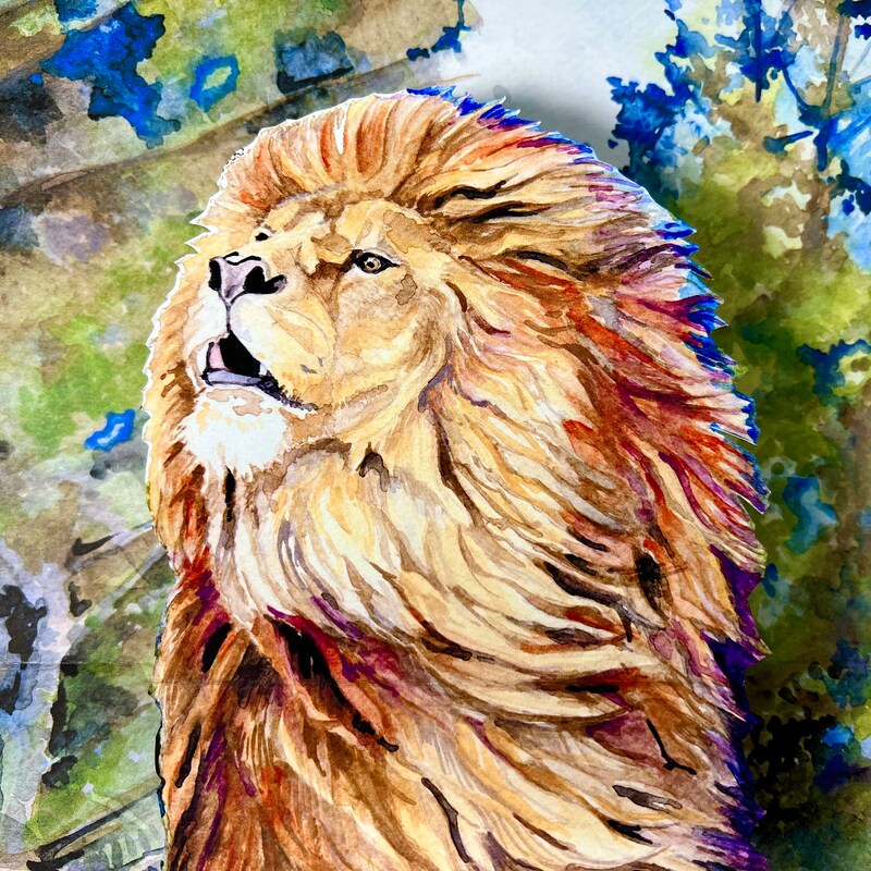 Lion Greeting Card - Etsy