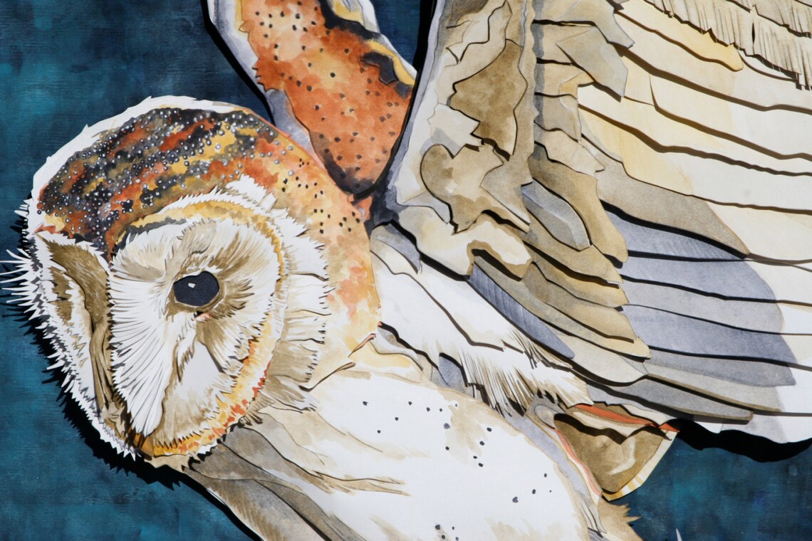 Barn Owl 3D Acid Free Paper Sculpture Original Artwork - Etsy