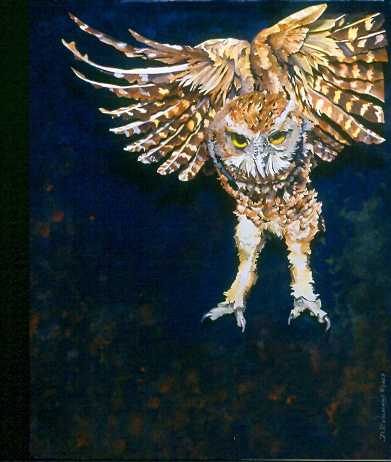 Screech Owl in Full Flight 3D Acid Free Paper Sculpture - Etsy