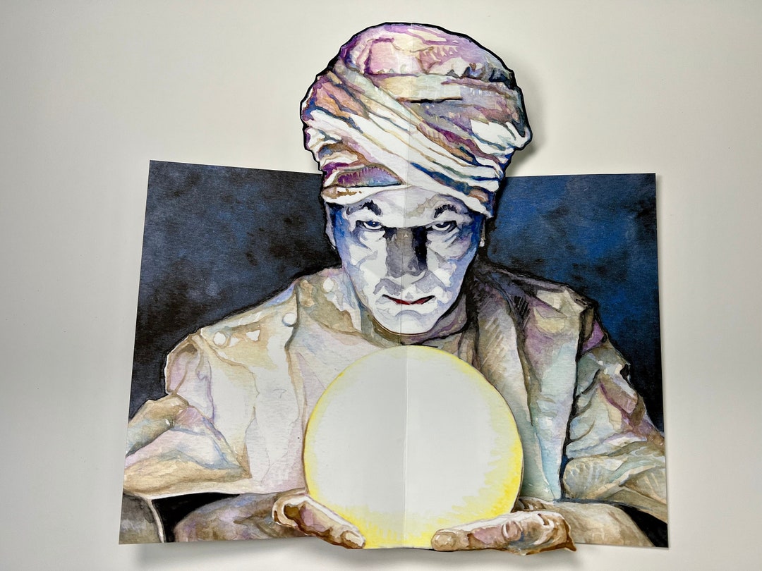 Halloween Magic 3D Popup Magician and Crystal Ball Greeting Card - Etsy