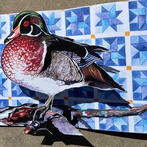 Duck Tracks Pop-up Card for Quilters and Bird Enthusiasts - Etsy