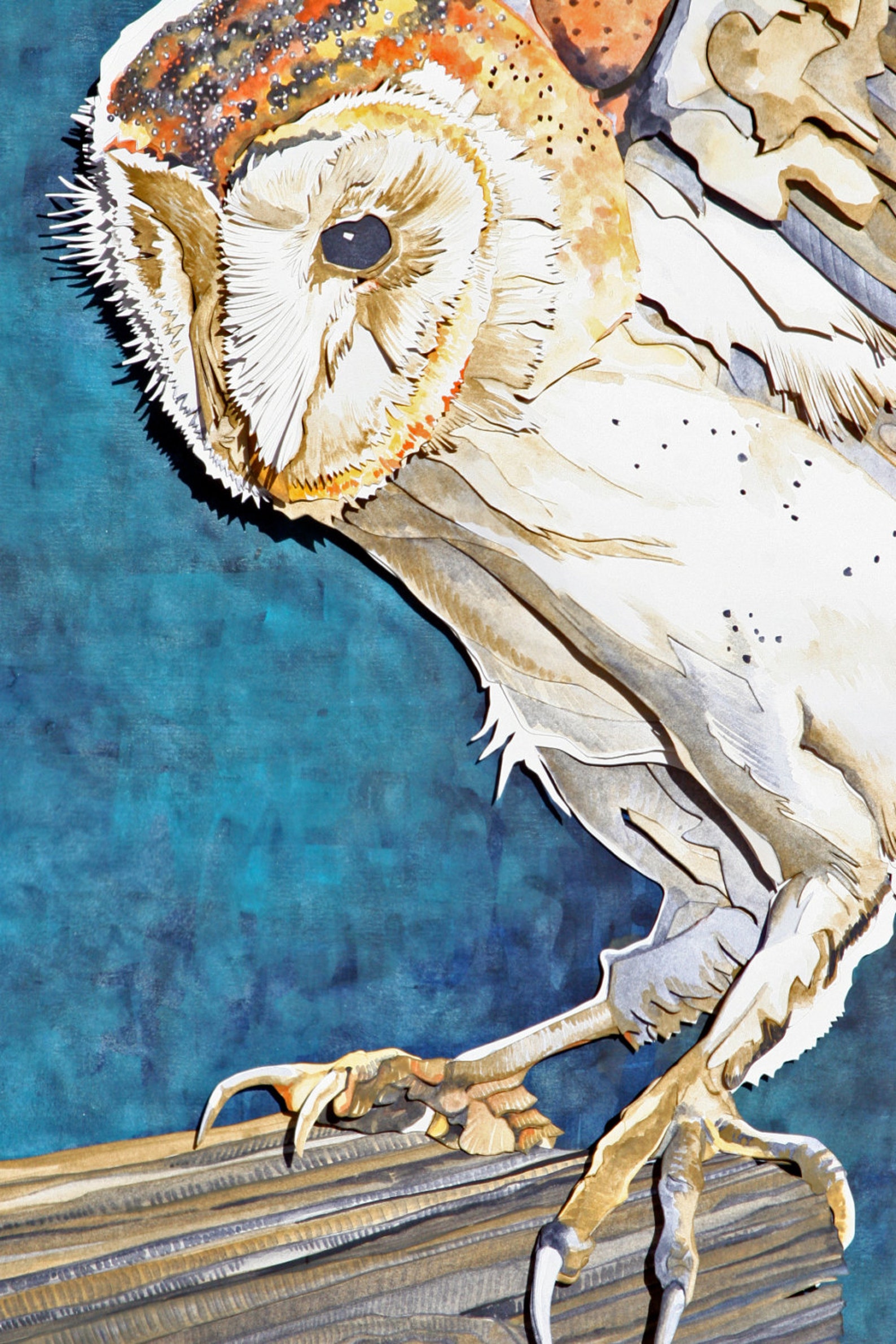 Barn Owl 3D Acid Free Paper Sculpture Original Artwork - Etsy