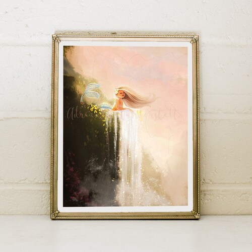 Earth Mermaid Art Little Mermaid Print Original Mermaid | Etsy