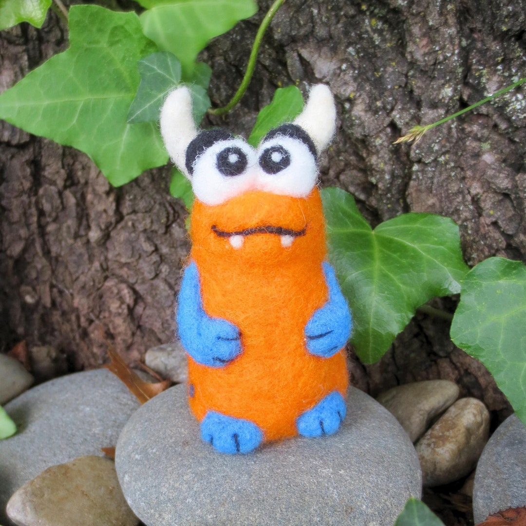 Needle Felt Monster Buddy - OOAK Felted Fantasy Creature - Cute and ...