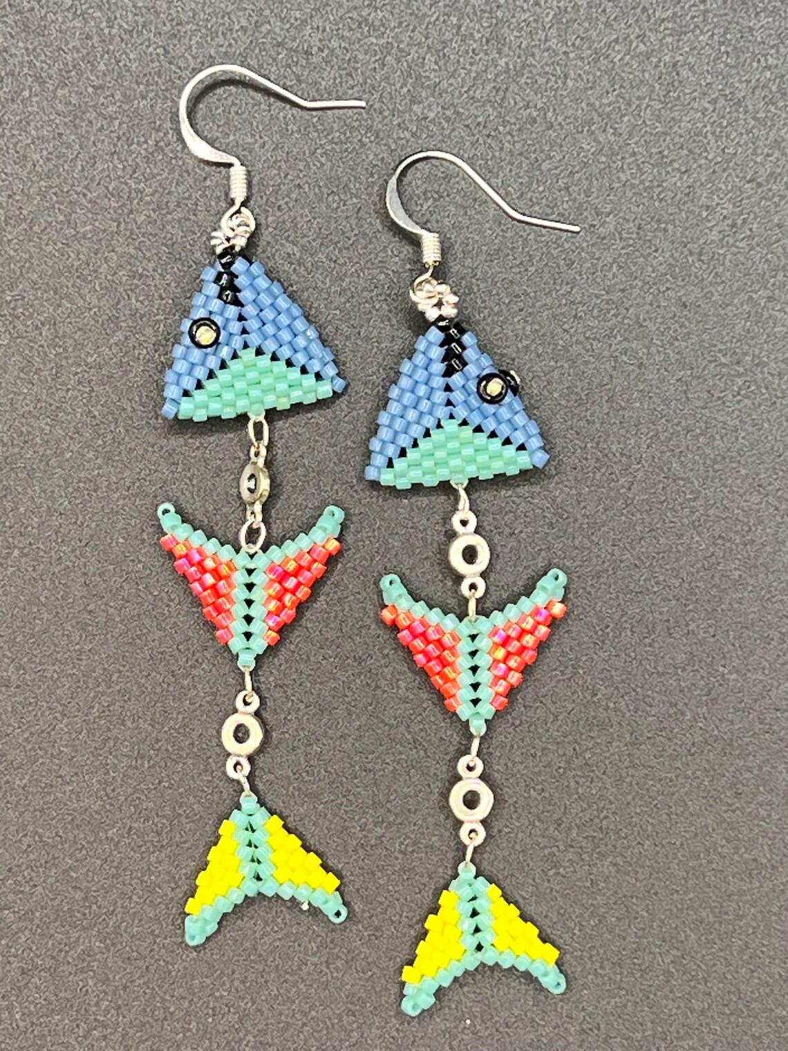 Earrings Dangle Fish "catch of the Day" - Etsy