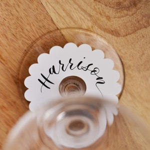 Handwritten Calligraphy Name Label for Drink Blue - Etsy