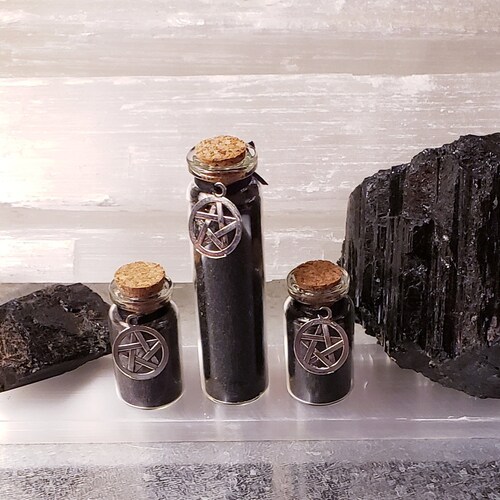 Black Salt Ritual Witches Spell Bottle for Energy Protection - Etsy