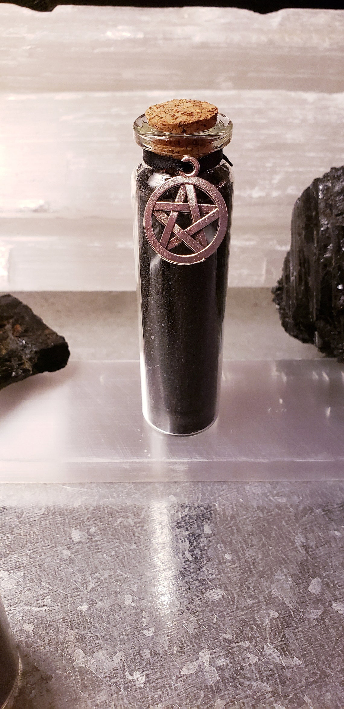 Black Salt Ritual Witches Spell Bottle for Energy Protection - Etsy