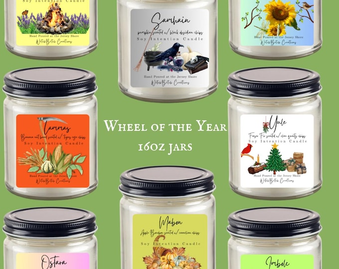 Wheel of the Year, All 8 Sabbat Charms, Yule, Imbolc, Ostara, Beltane ...