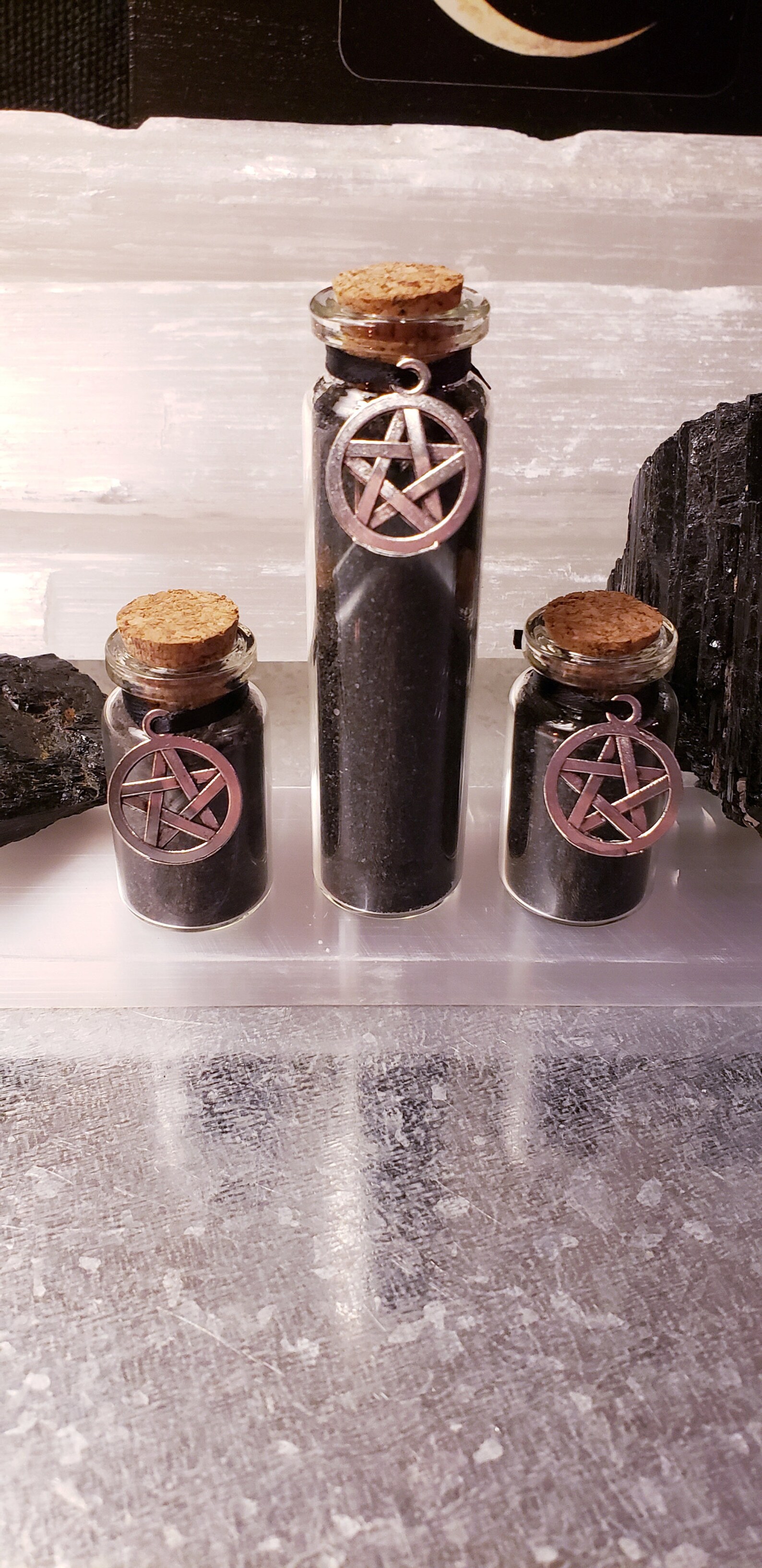 Black Salt Ritual Witches Spell Bottle for Energy Protection - Etsy
