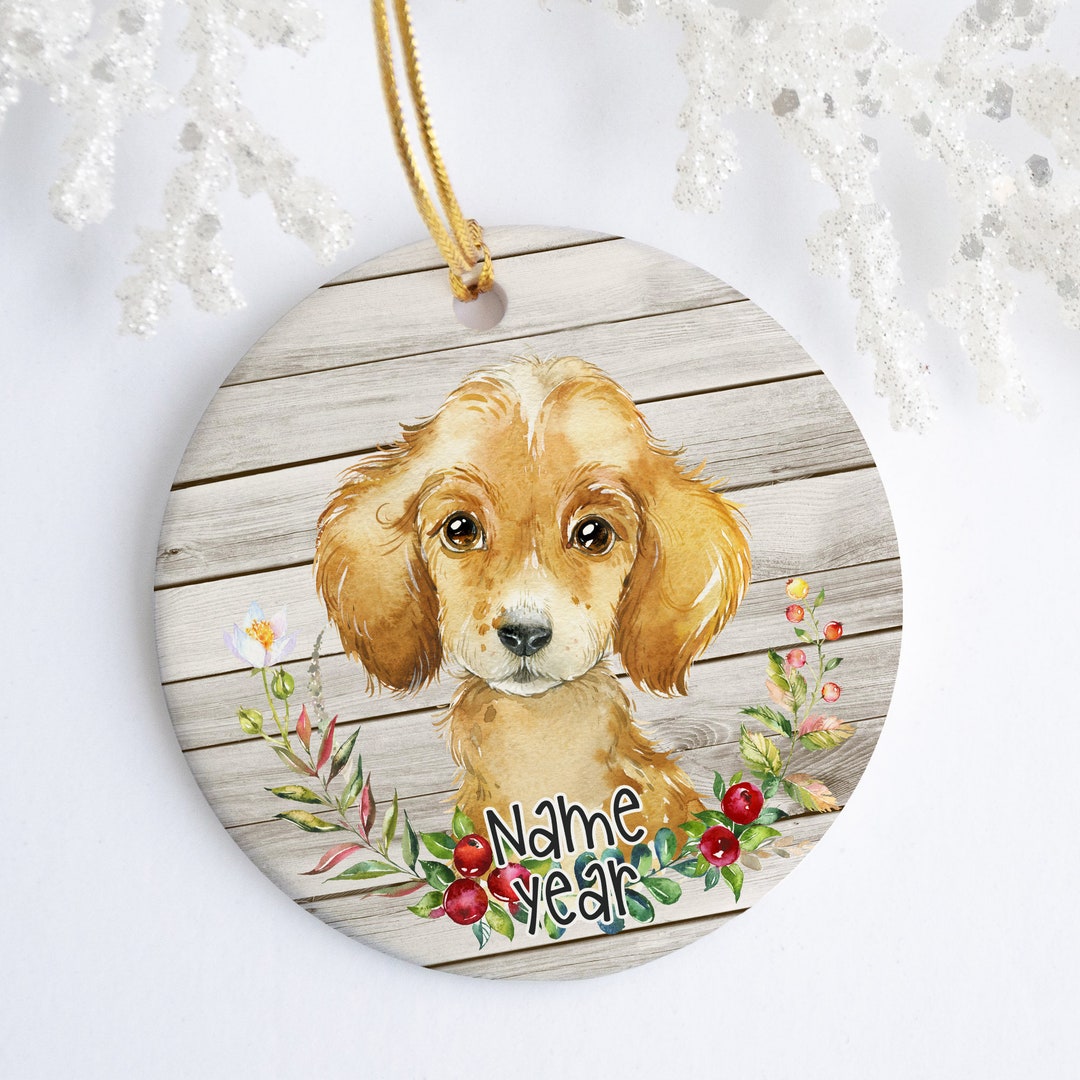 Personalized Cocker Spaniel Ornament - Custom Name & Year - Etsy