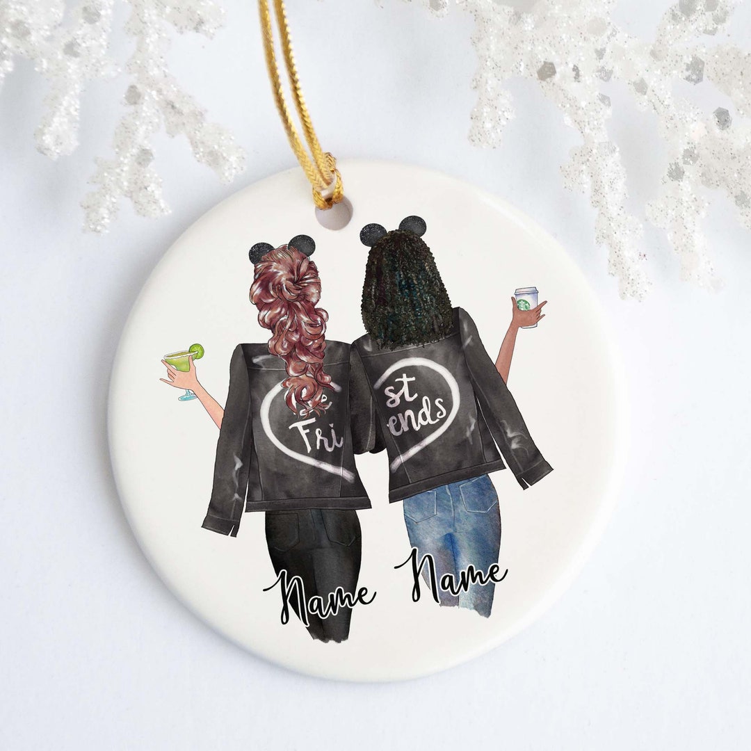 Custom Best Friends Ornament - Besties - Personalized Ornament ...