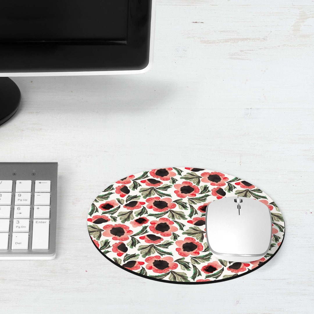 Farmhouse Floral Mouse Pad Farmhouse Style Accessories Floral Gift Red ...