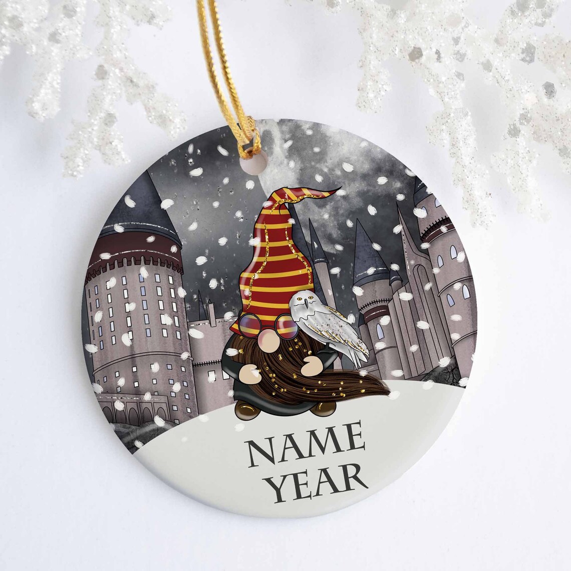 Wizard Gnome Personalized Ornament Ceramic Porcelain - Etsy