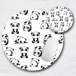 Panda Bear Desk Set Fabric Mouse Pad Desk Set Office Set - Etsy