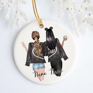 Custom Best Friends Ornament - Besties - Personalized Ornament ...