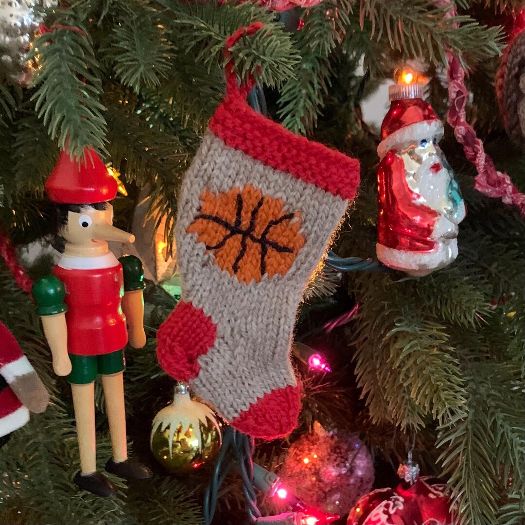 Basketball Christmas Stocking Ornament - Sample Sale! - Etsy
