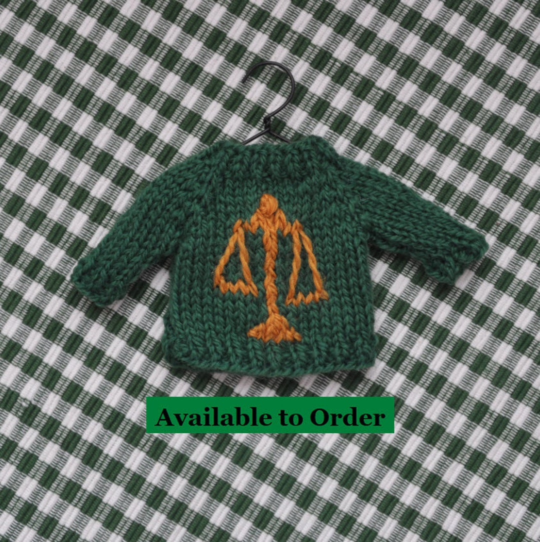 Lawyer Hand-knit Sweater Ornament Scales of Justice Judge Legal ...