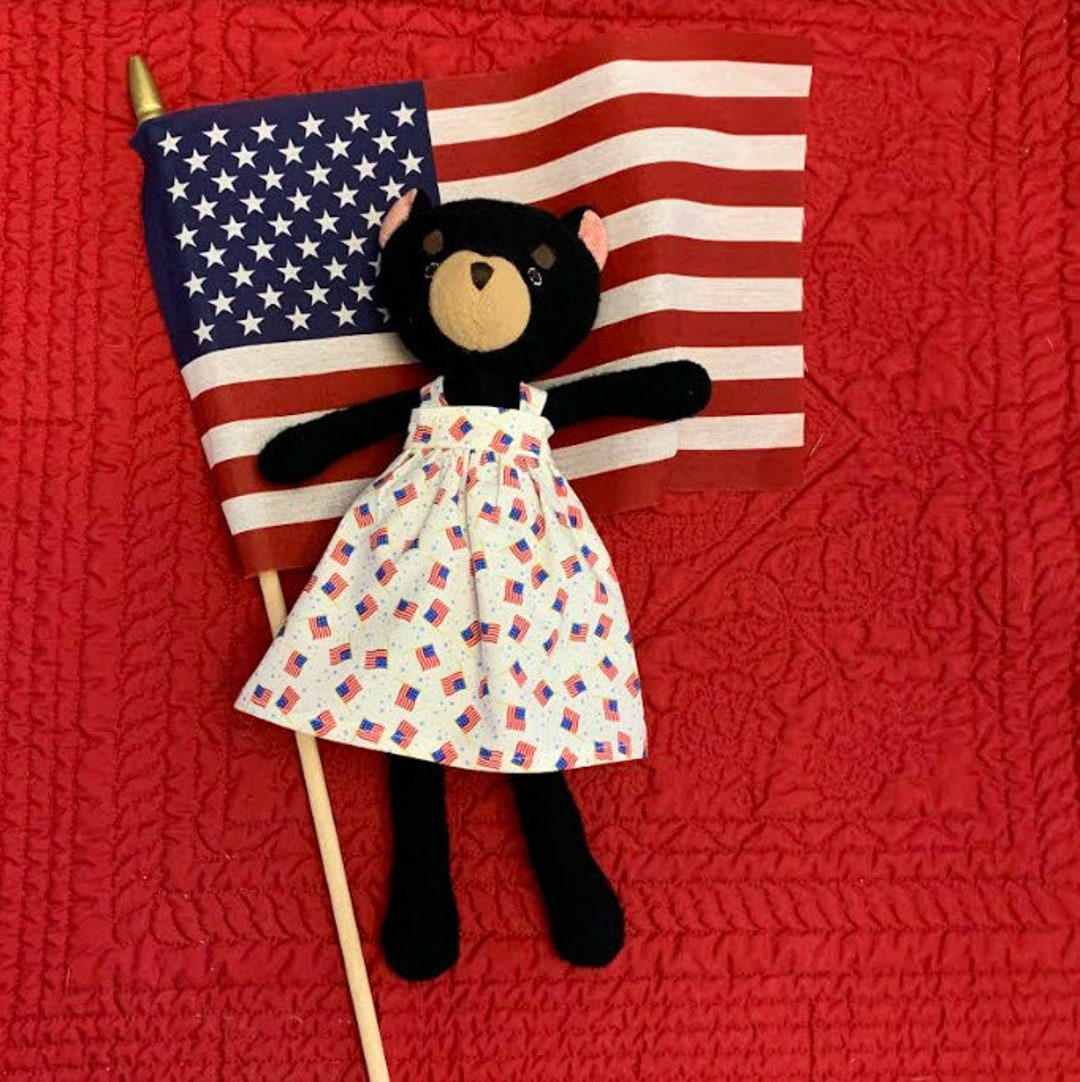 Patriotic Sundress for 14 Doll or Animal Toy Seasonal Handmade Sundress ...