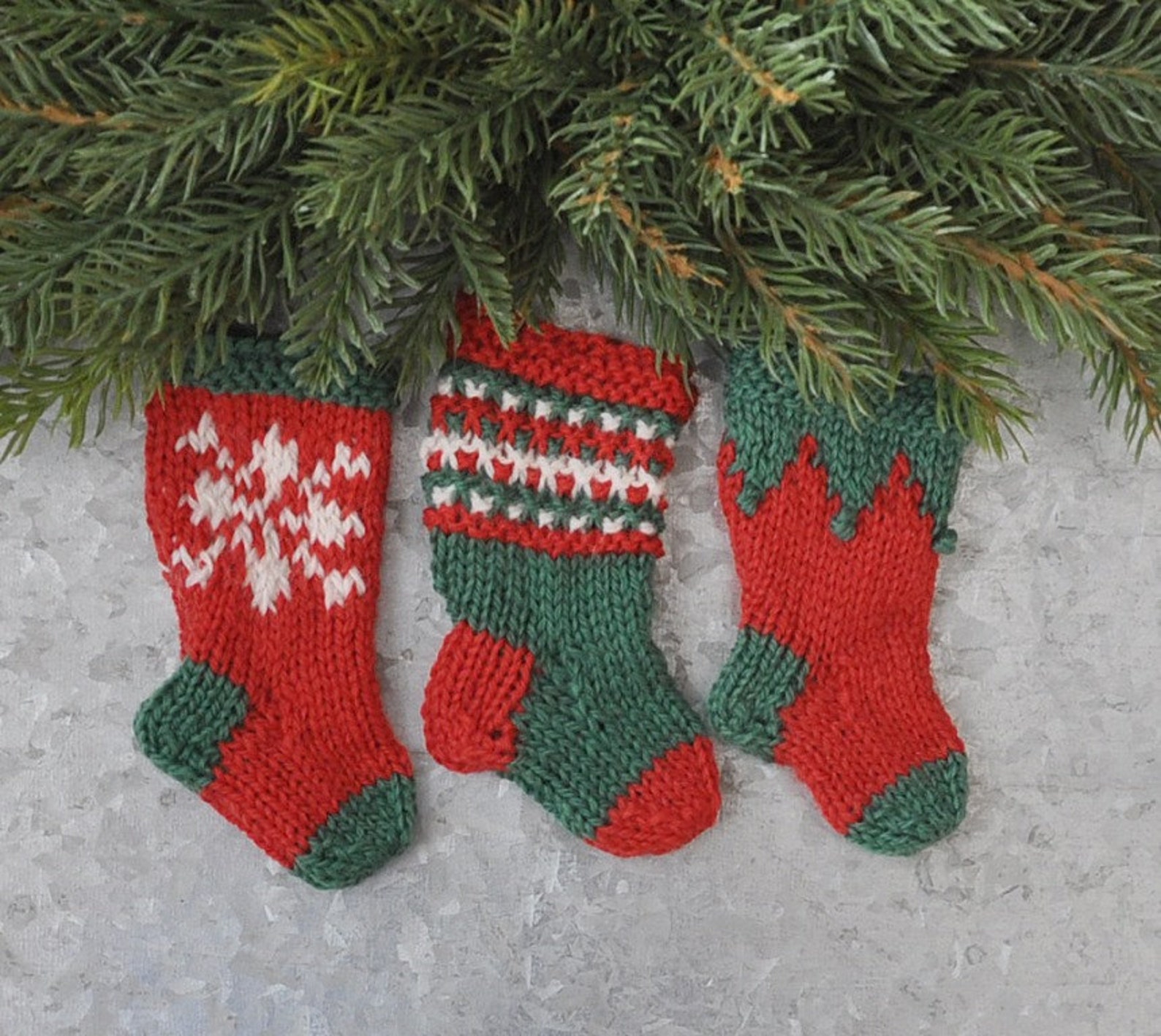 Nordic Snowflake Christmas Stocking Ornament Knitting Pattern - Etsy