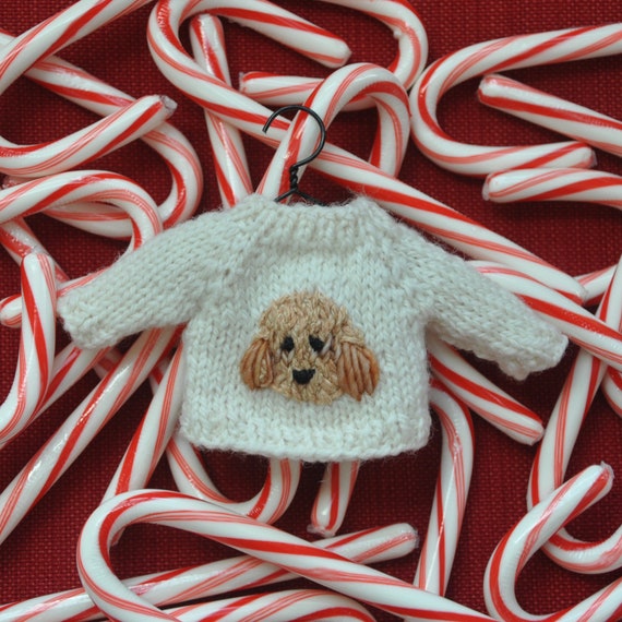 Goldendoodle Hand-Knit Sweater Ornament Doodle Cocker | Etsy