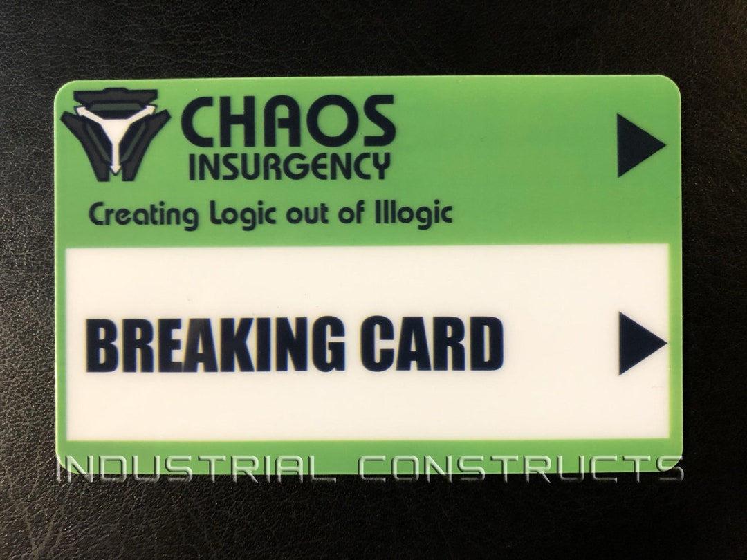 Chaos Insurgency Breaking Card - SCP Foundation - Etsy