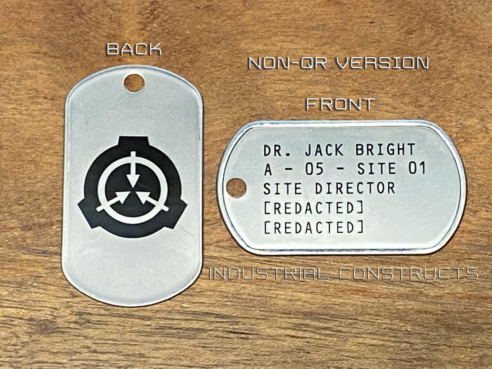 SCP Foundation Stainless Steel Laser Engraved Dogtags - Etsy