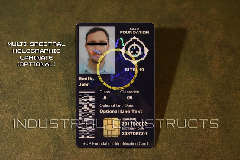 SCP Foundation ID Card CAC Style Customized With Your | Etsy