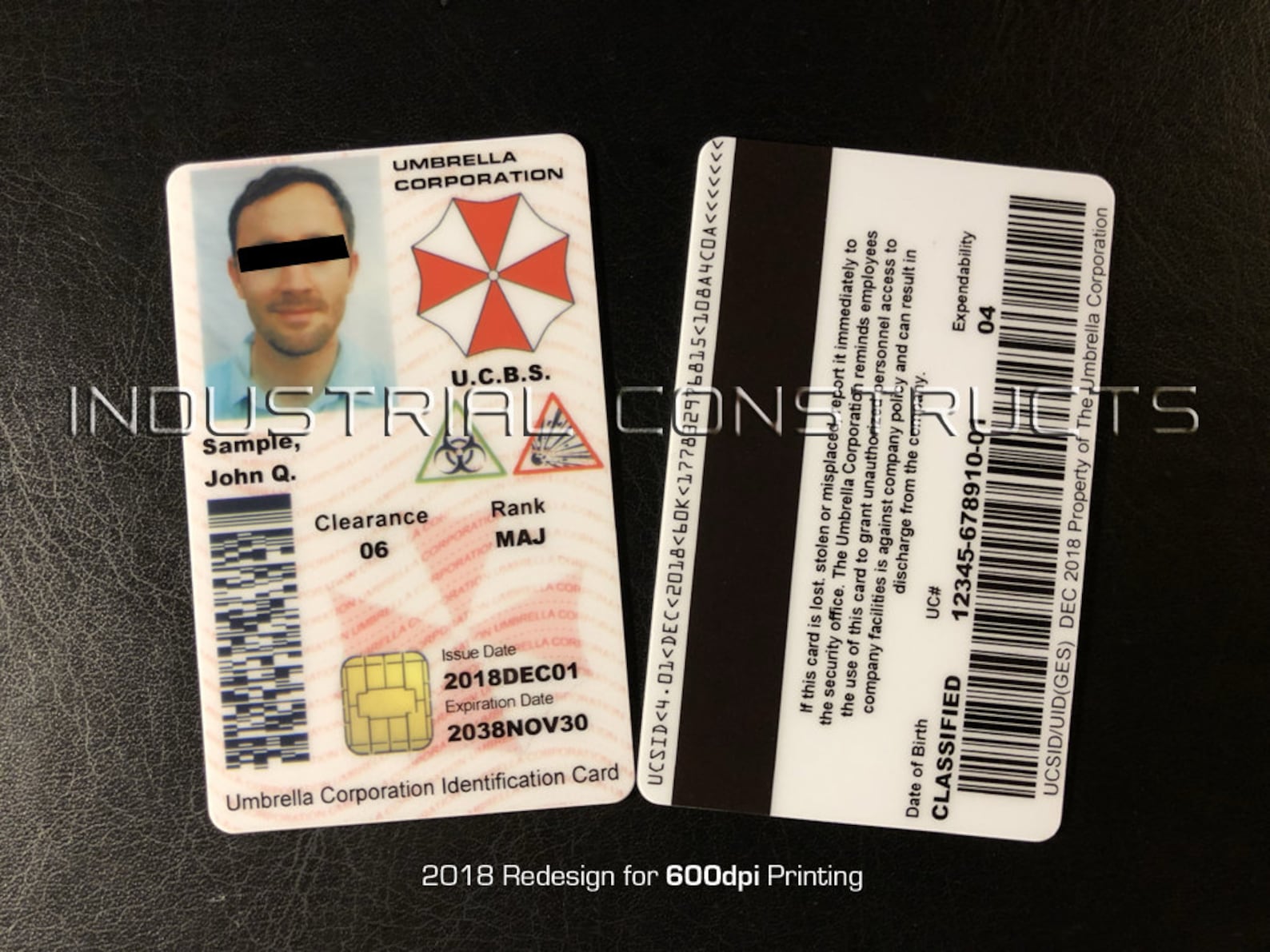Custom Umbrella Corporation CAC Style ID Card / Badge Resident Evil Fan ...