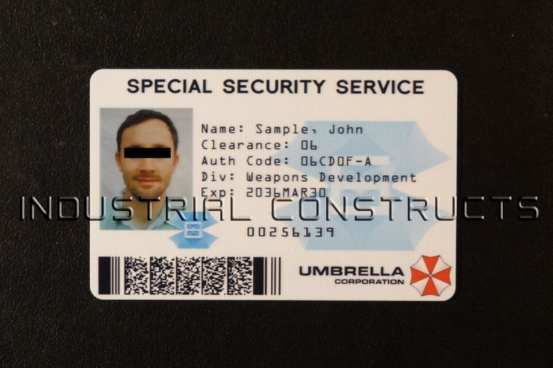 Custom Umbrella Corporation Special Security Service ID Card / Badge ...