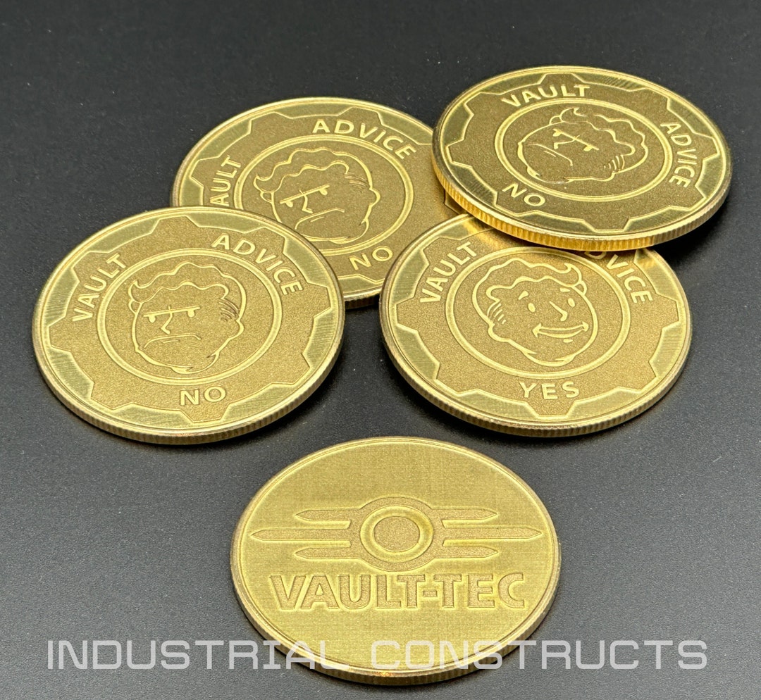 Laser Engraved Solid Brass Vault-tec Decision Coin - Etsy