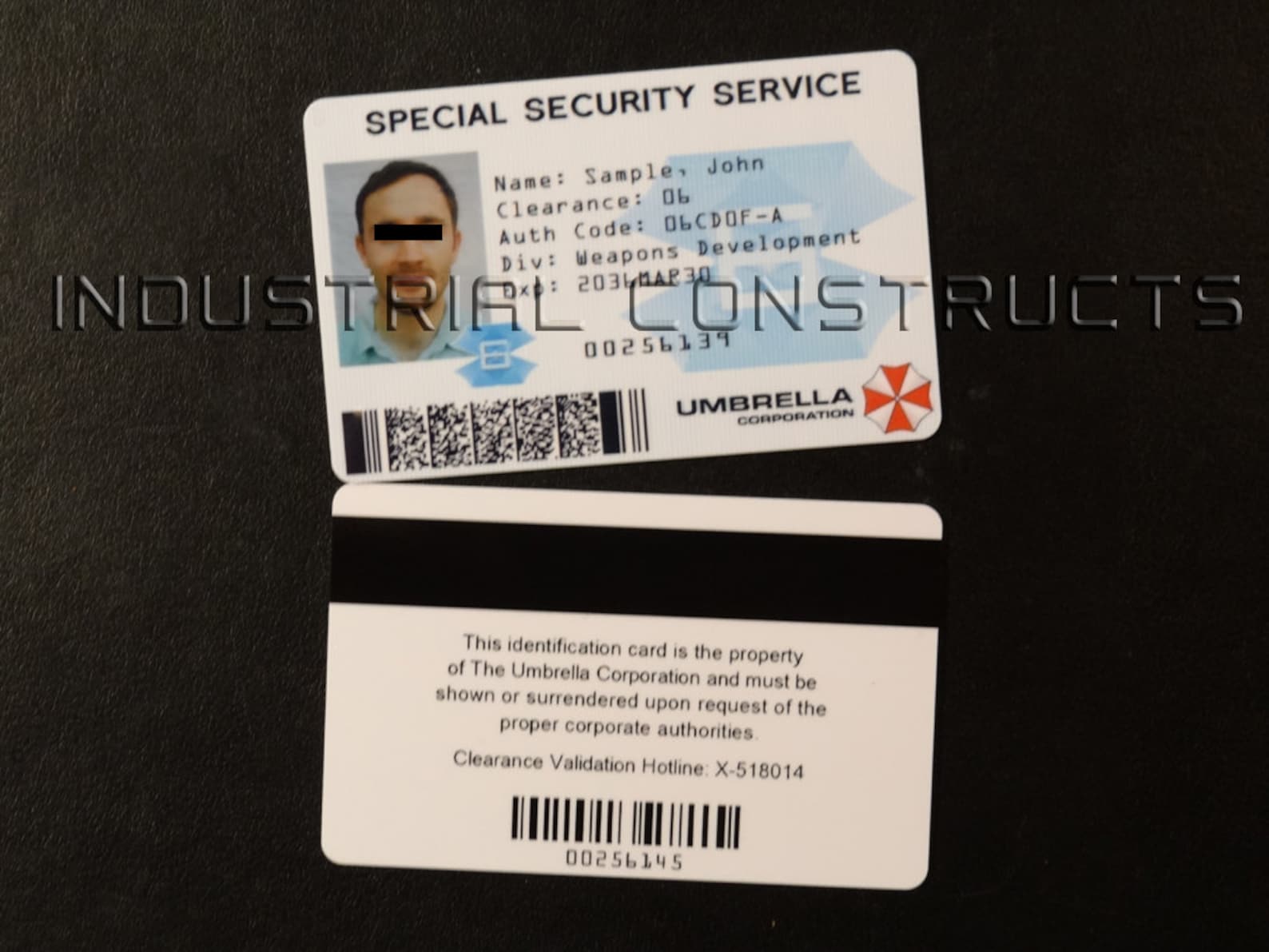 Custom Umbrella Corporation Special Security Service ID Card / Badge ...