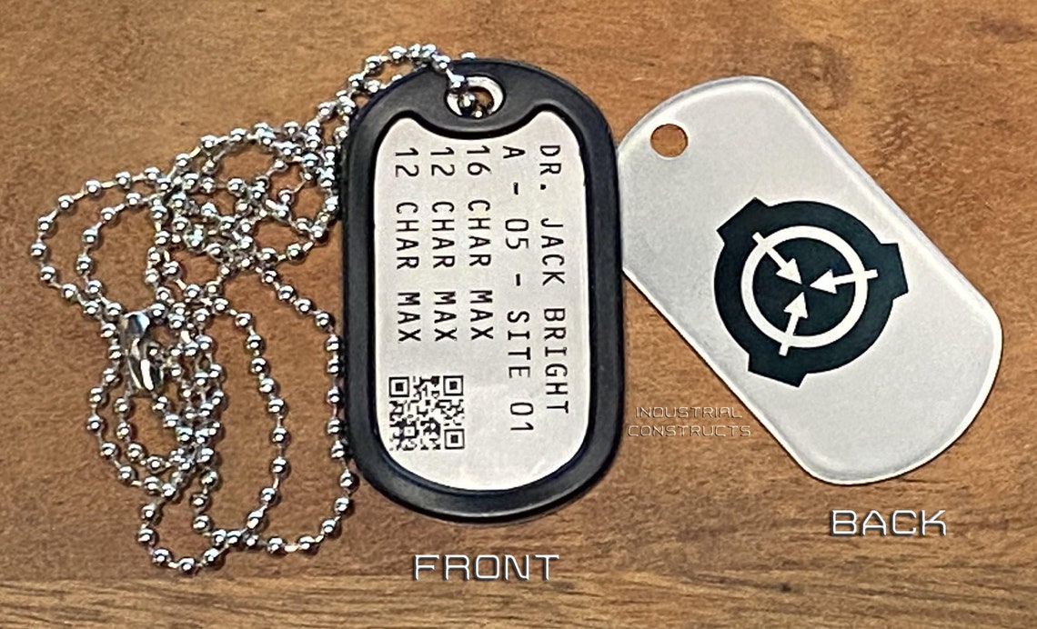 SCP Foundation Stainless Steel Laser Engraved Dogtags - Etsy