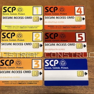 SCP Foundation Key Cards - Containment Breach (current) Version - Etsy ...