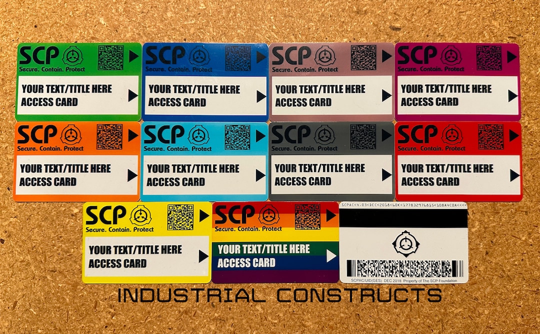 SCP Foundation Secure Access ID Cards - Secret Laboratory Customized ...