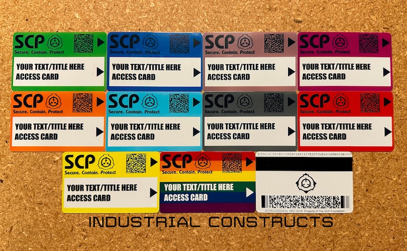 SCP Foundation Key Cards - Secret Laboratory Create Your Own! - Etsy