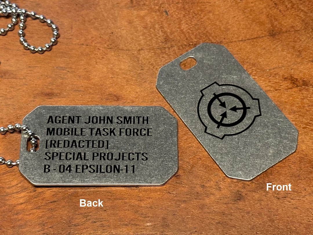 SCP Foundation Modern hd Stainless Steel Laser Engraved Dogtags - Etsy
