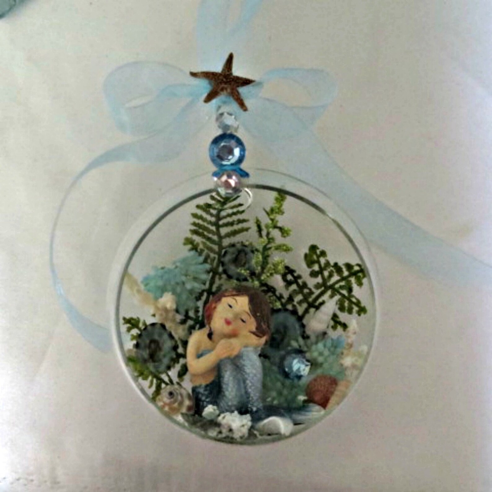 Unique Mermaid Ornament_mermaid Decor_beach Ornaments_beach | Etsy