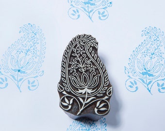 Indian pattern wooden printing block | Etsy