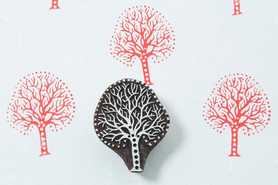 Tree Indian Textile Stamp Tree Block Printing Stamp Tree | Etsy