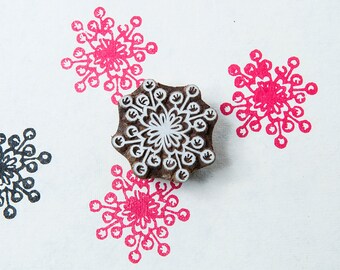 Continuous Flower Pattern Indian Stamp - Etsy