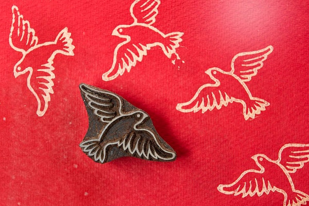 Bird, Hand Crafted Wooden Art Stamp - Etsy