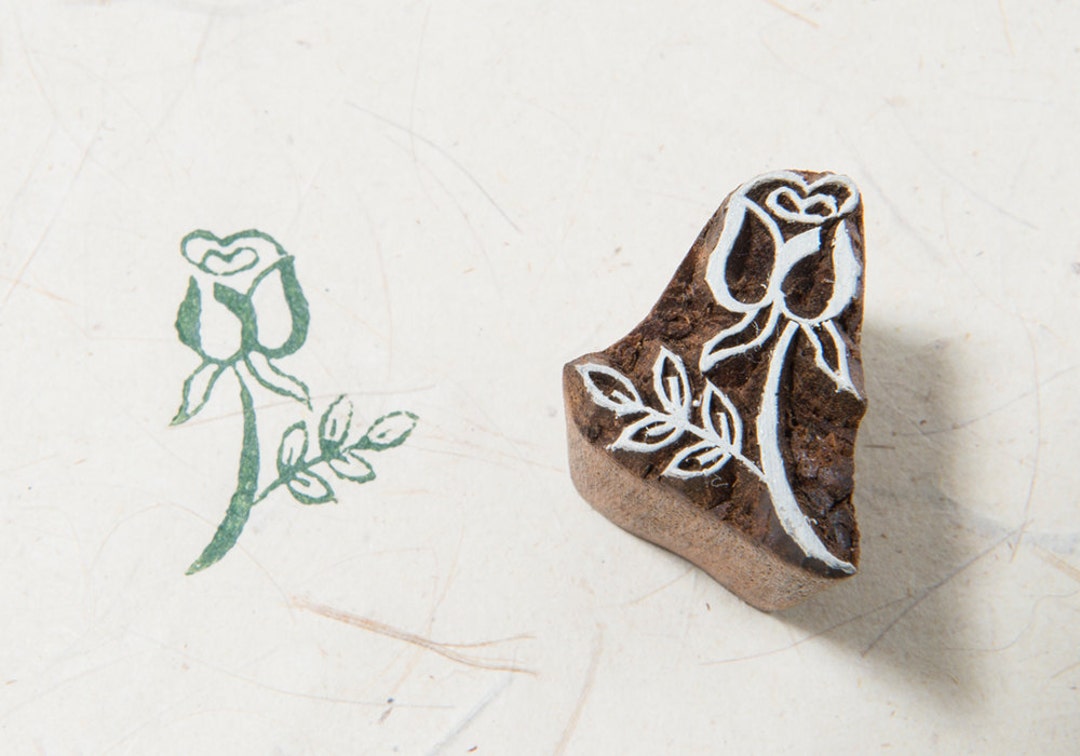 Tiny Rose 240 Wooden Printing Block - Etsy
