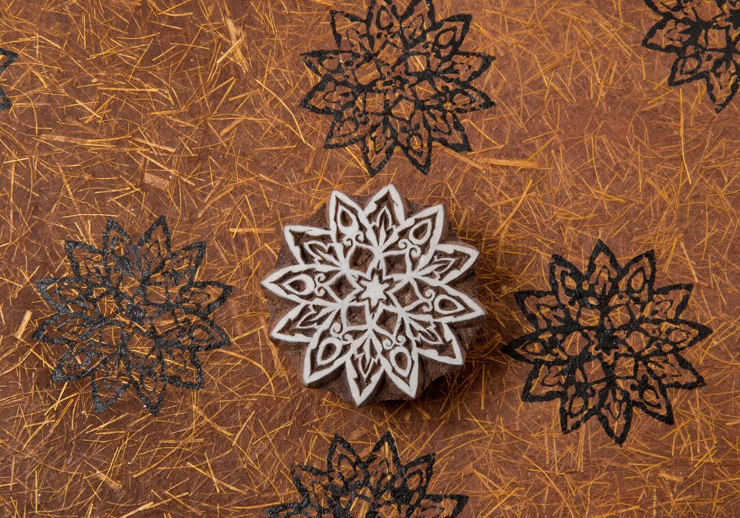 Star Pattern Indian Stamp - Etsy