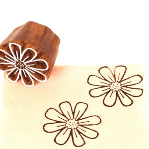 Daisy Indian Textile Stamp Daisy Block Printing Stamp Wooden - Etsy