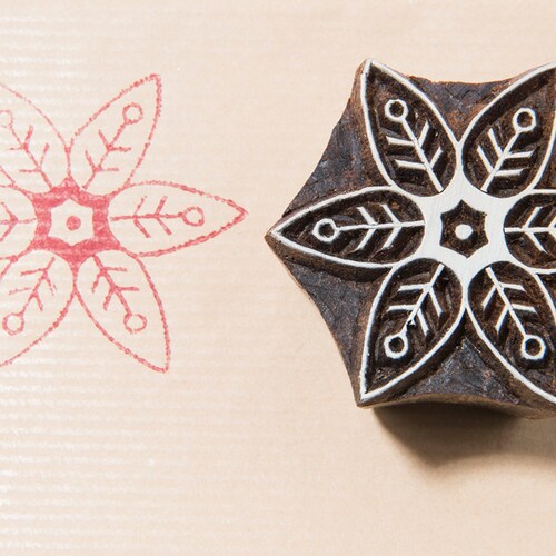 Traditional Wooden Printing Block Little Flower - Etsy