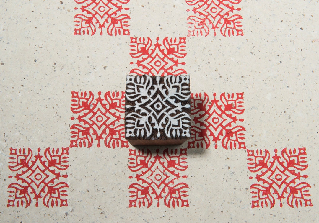 Rangoli Tile 009 Wooden Printing Block - Etsy